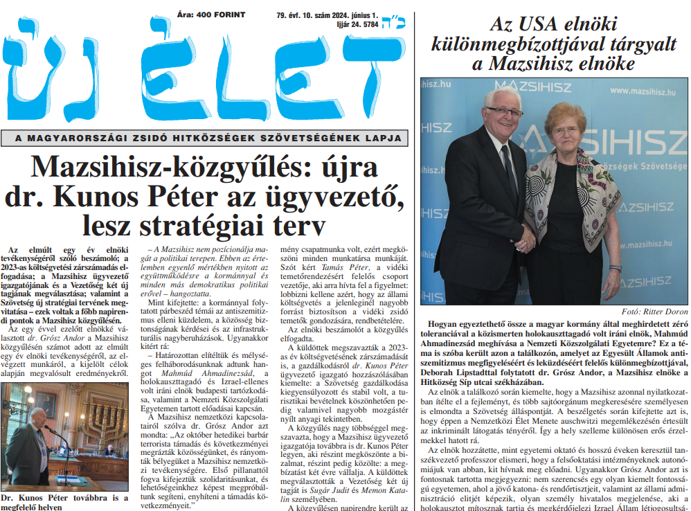 Megjelent az Új Élet legfrissebb száma - BZSH